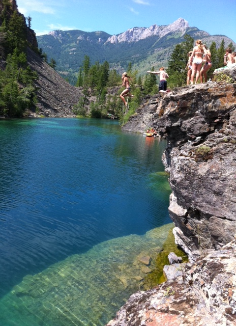 Cliff jumping in the Canadian Rockies | Drink - Play - Love